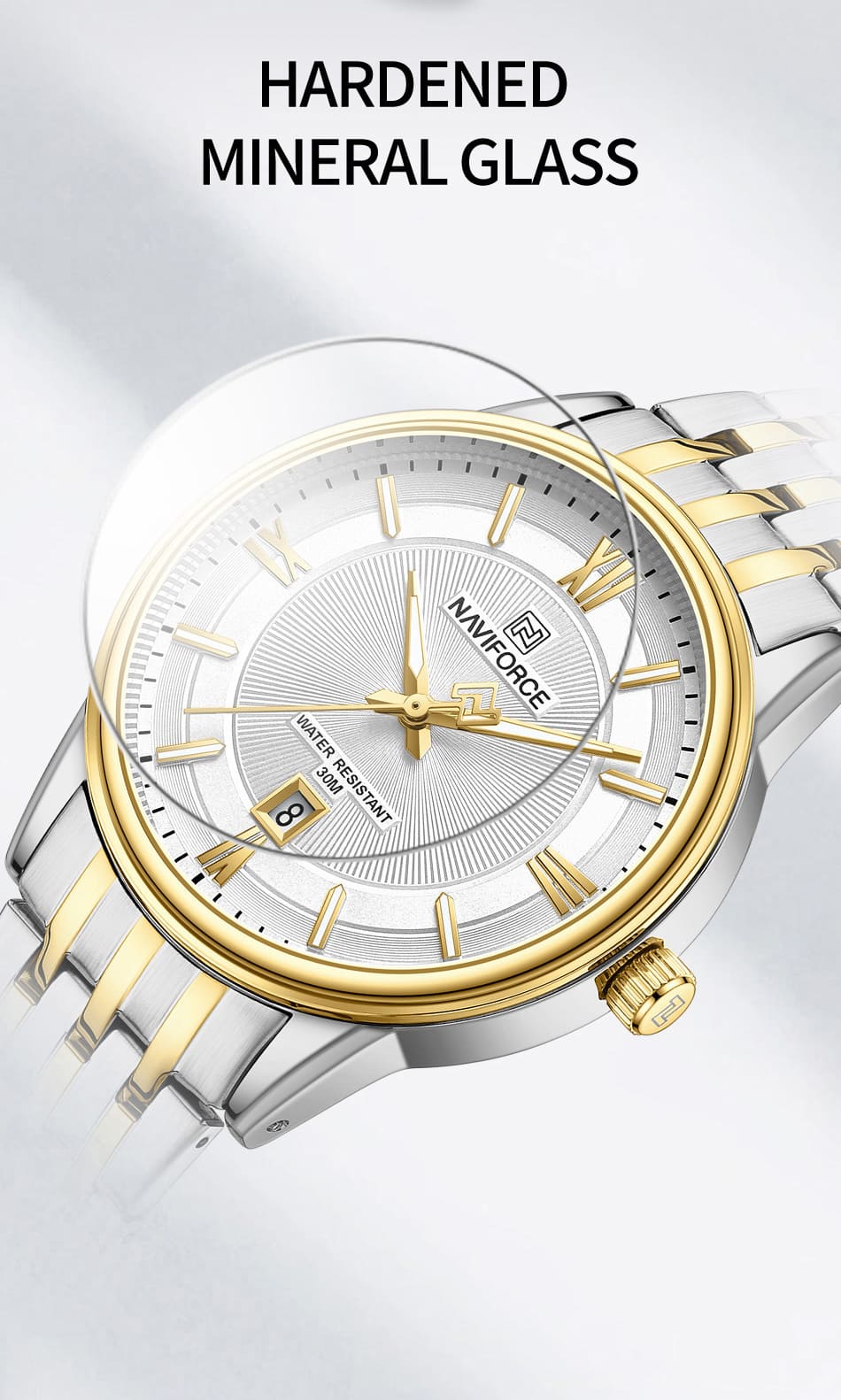 Naviforce Ladies Watch NF8040L S G W | Watches Prime