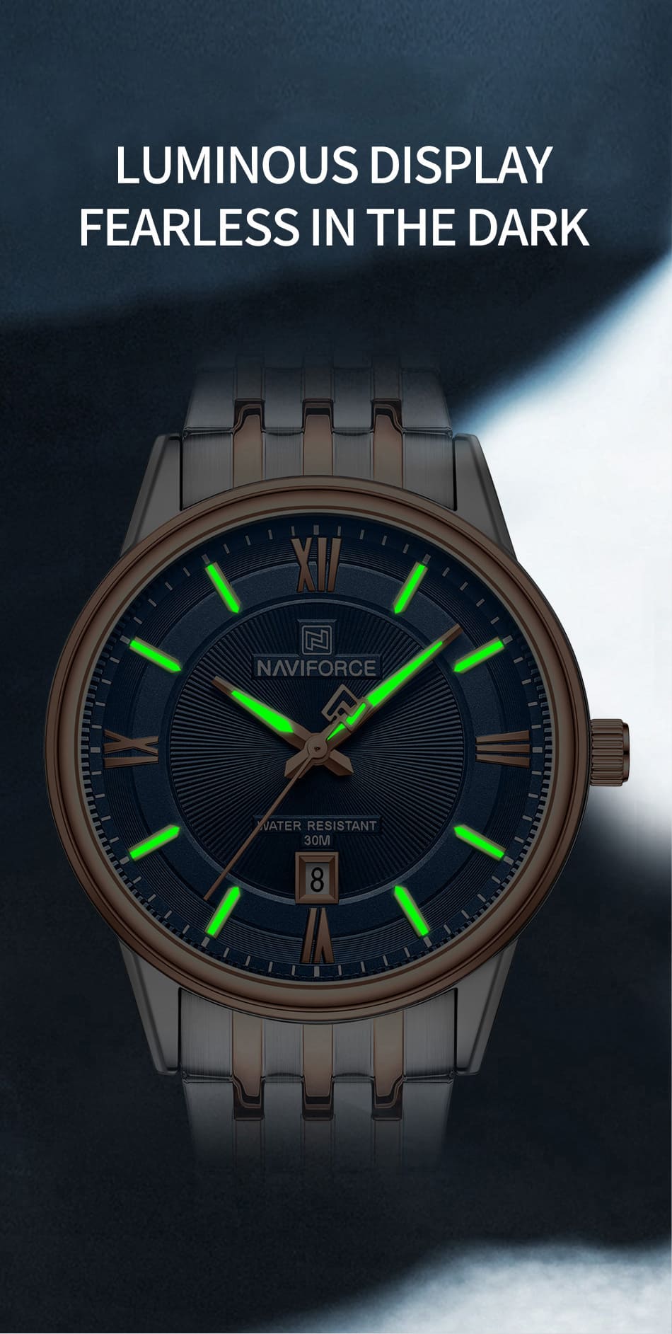 Naviforce Ladies Watch NF8040L S RG BE | Watches Prime