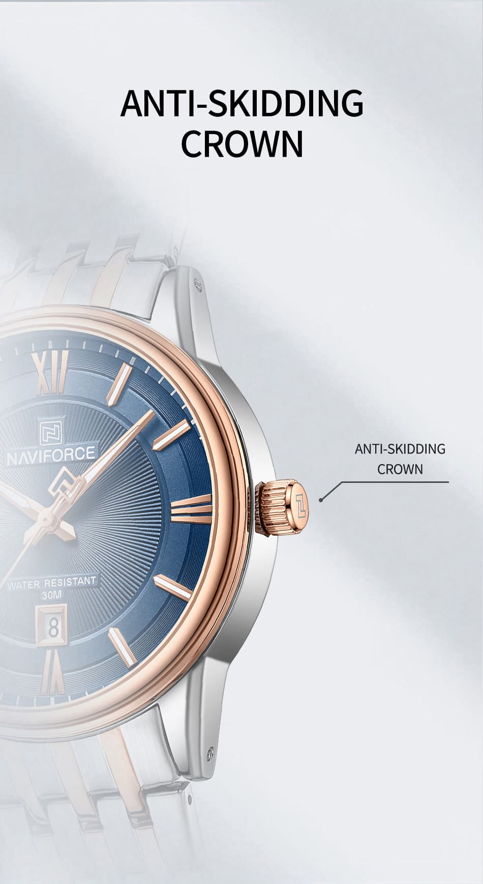 Naviforce Ladies Watch NF8040L S RG BE | Watches Prime