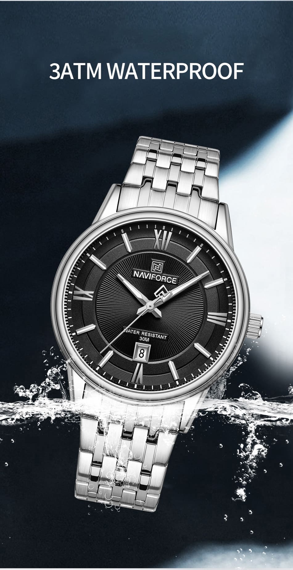 Naviforce Ladies Watch NF8040L S S B | Watches Prime