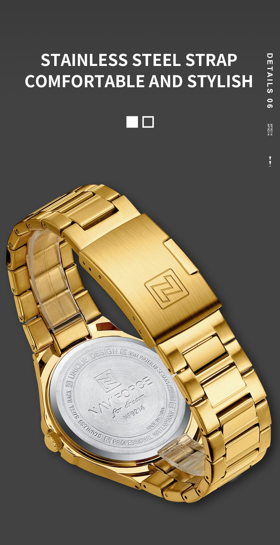 Naviforce Men's Watch NF9214 G B | Watches Prime