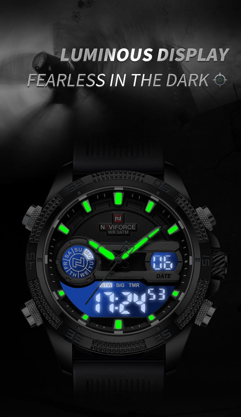 Naviforce Men's Watch NF9223 B B GY | Watches Prime