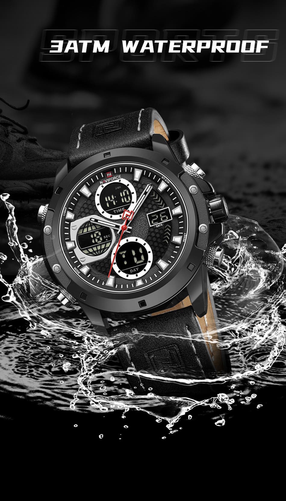 Naviforce Men's Watch NF9225 B B B | Watches Prime