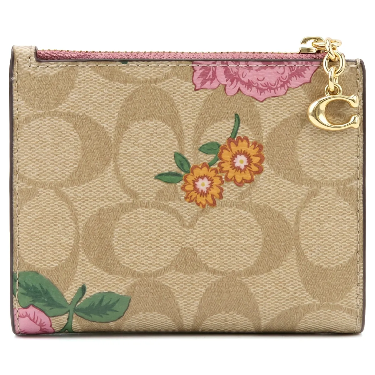 COACH Signature Floral Card Holder Wallet | Watches Prime